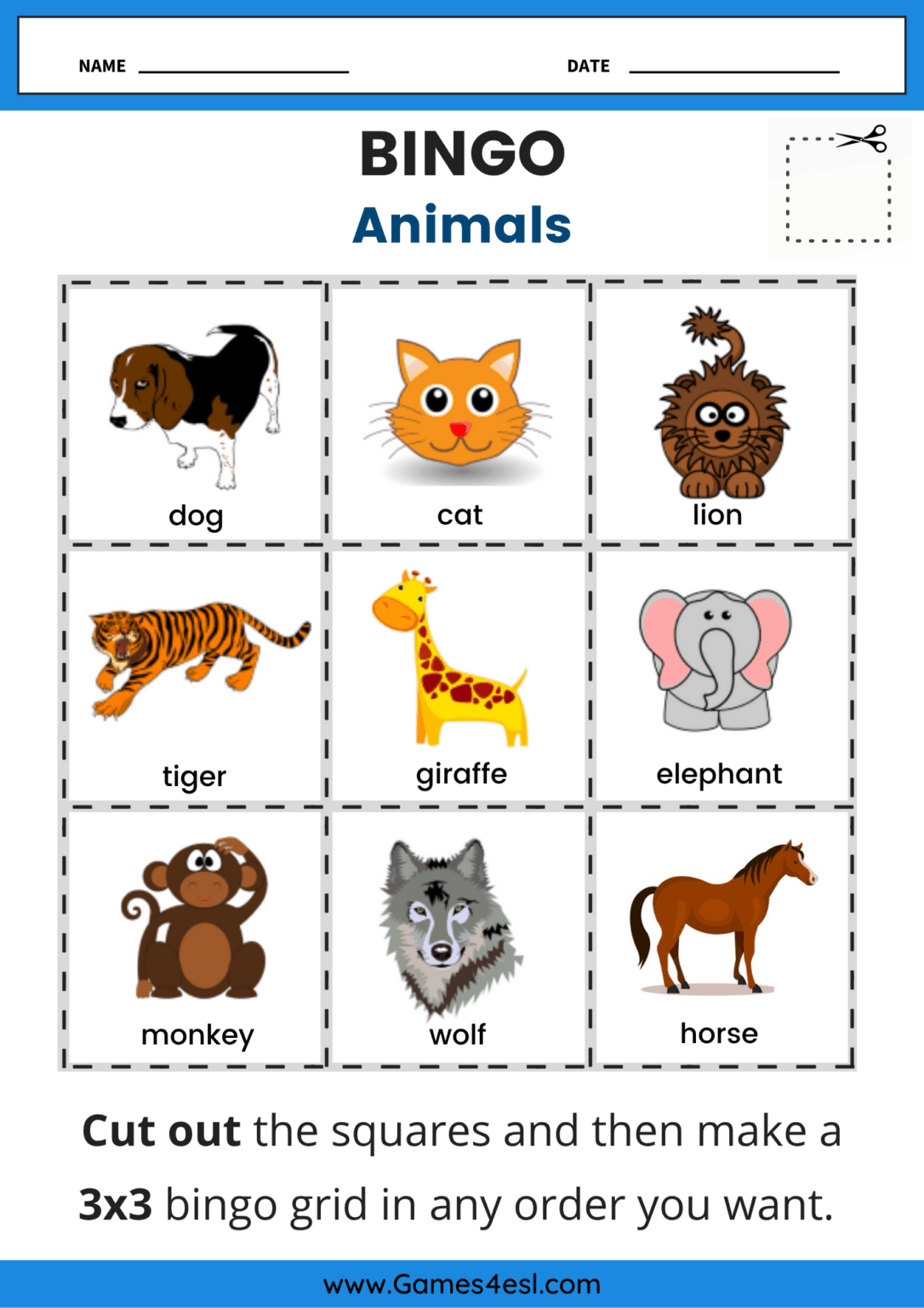 Printable Animal Worksheets For Kids And ESL Learners | Games4esl