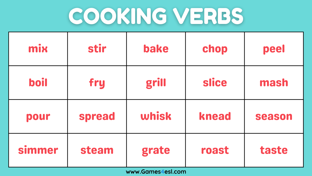 200 Verbs For Kids With Example Sentences + PowerPoint | Games4esl