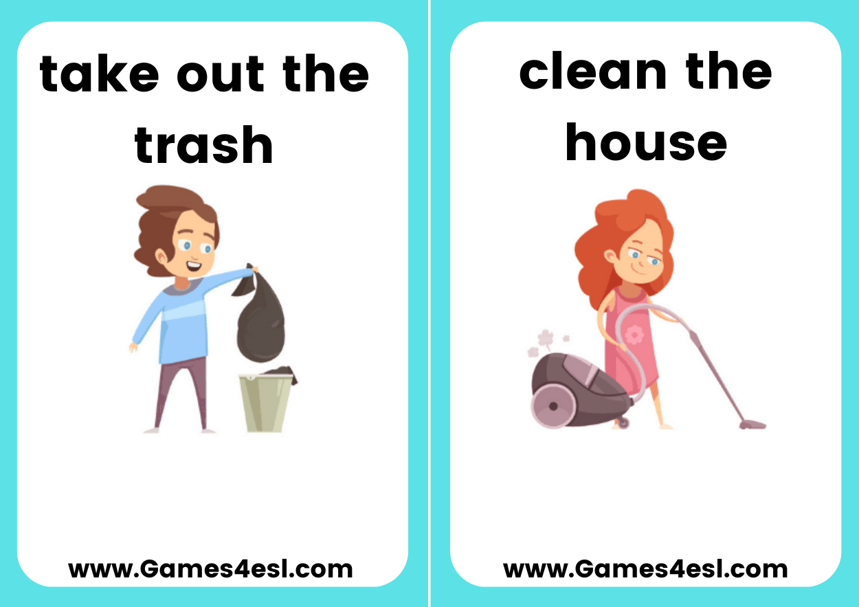 Free Daily Routine Flashcards For Kids And ESL Learners | Games4esl