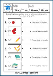 Pronoun Worksheets – Personal, Possessive, And Demonstrative | Games4esl