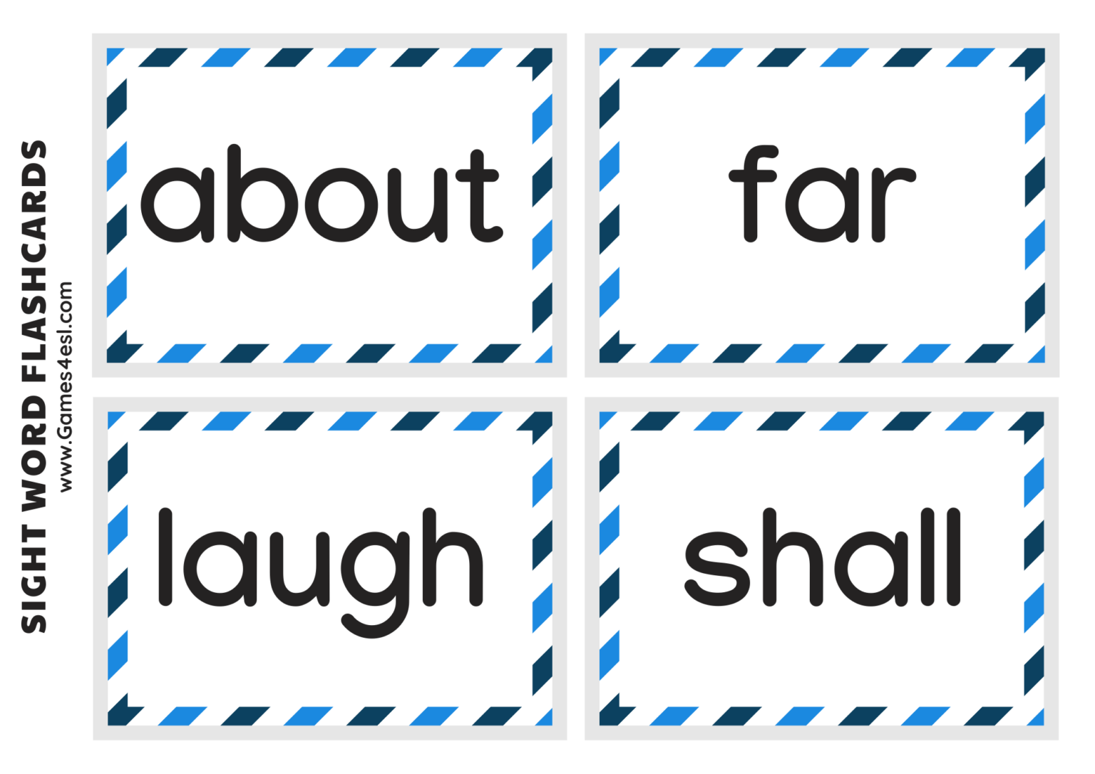 300+ Free Sight Word Flashcards | Games4esl