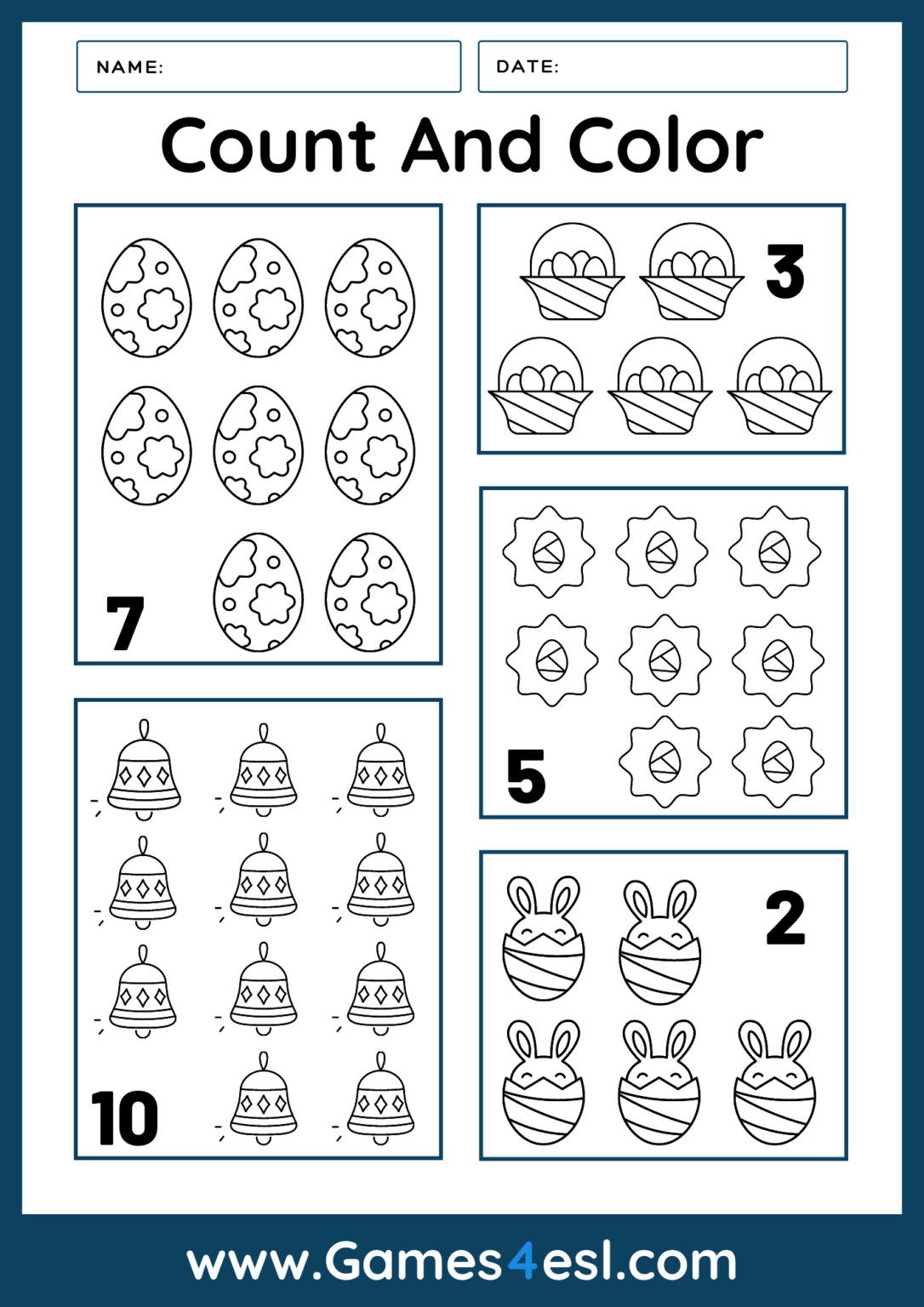 10 Free And Fun Easter Worksheets For Kids | Games4esl