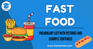 Fast Food Vocabulary | List With Pictures And Example Sentences | Games4esl