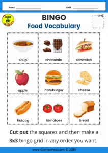7 Super Fun Food Vocabulary Games | Games4esl