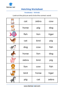 Printable Animal Worksheets For Kids And ESL Learners | Games4esl