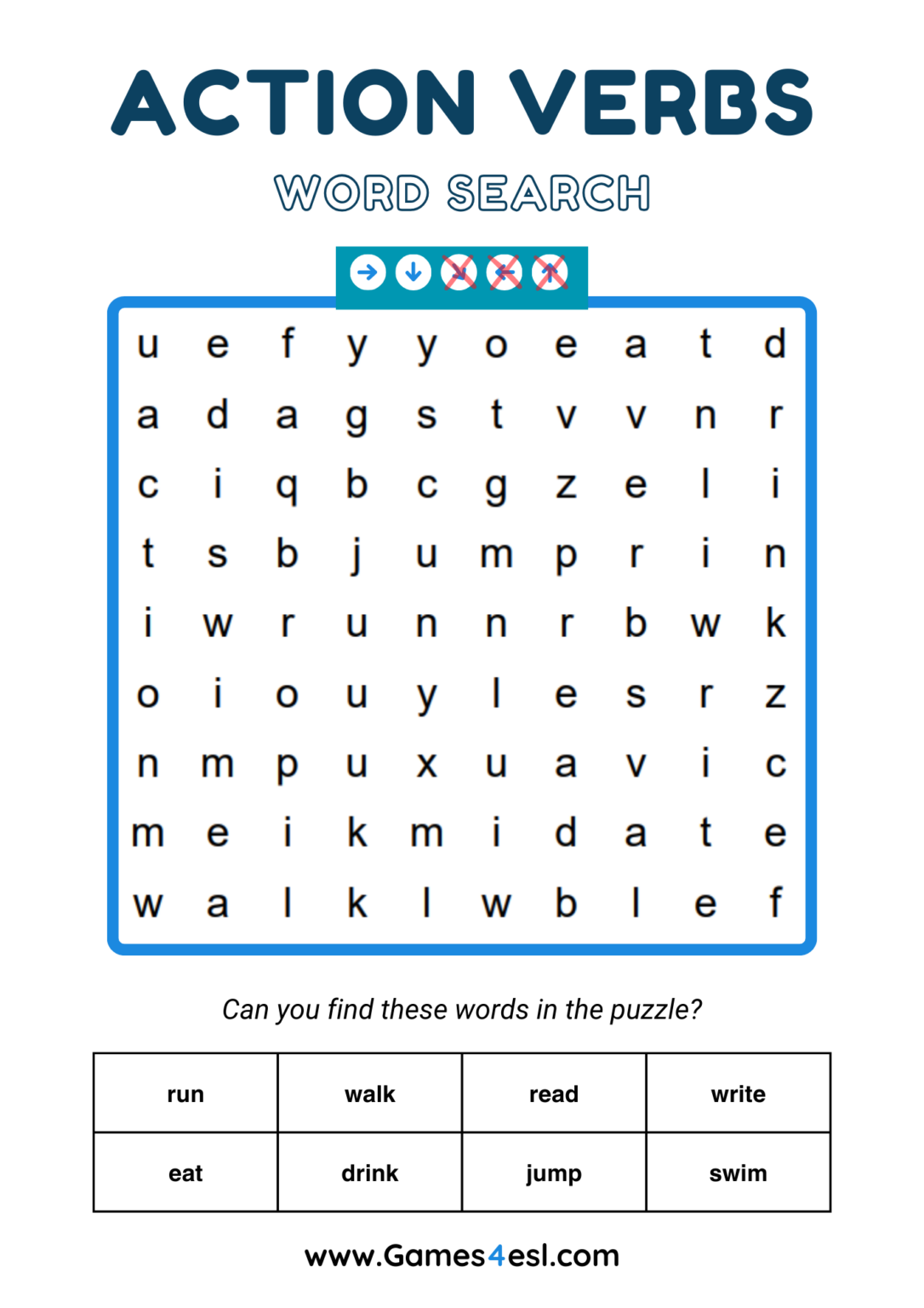 Word Searches For Grade 1 | Games4esl