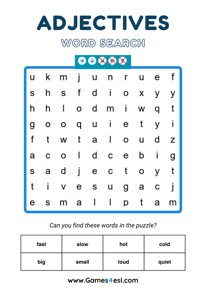 Word Searches For Grade 1 | Games4esl