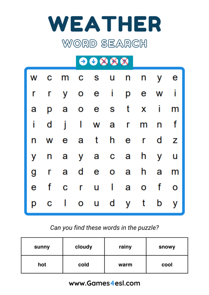 Word Searches For Grade 1 | Games4esl