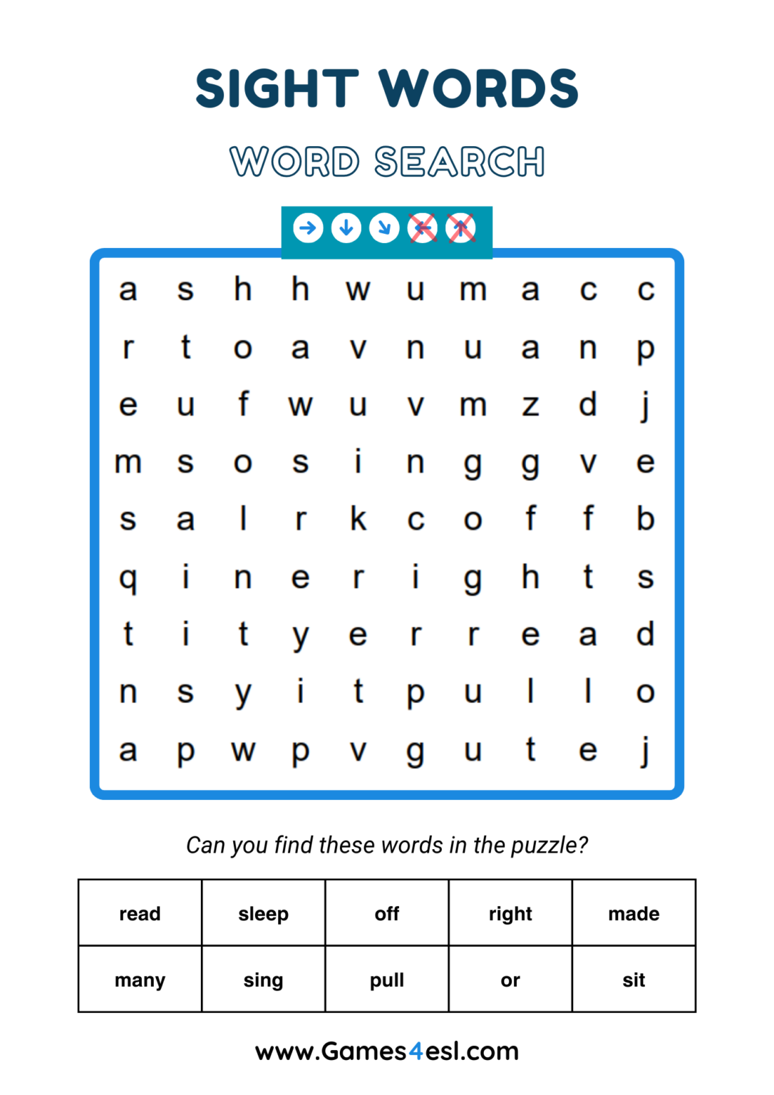 Grade 2 Word Searches | Games4esl