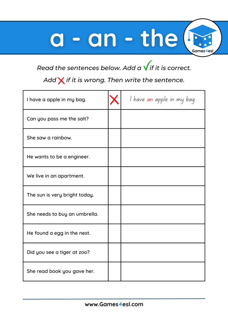 Grade 2 Worksheets | Games4esl