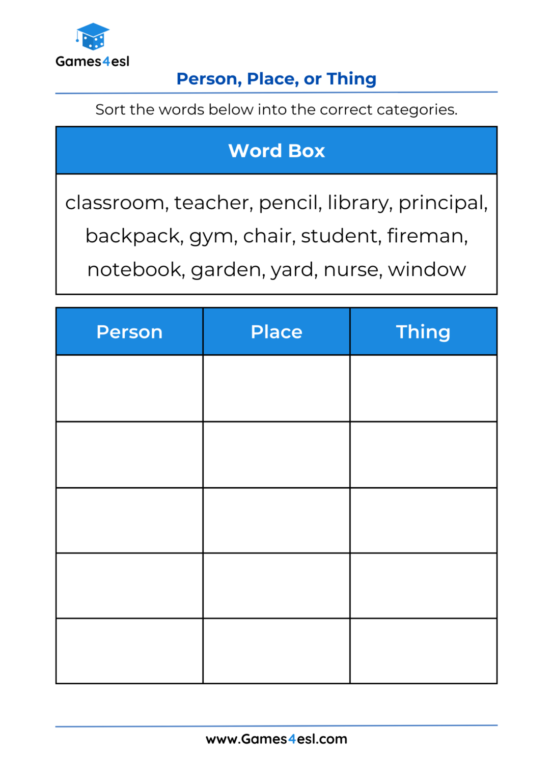 Grade 2 Worksheets | Games4esl