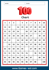 Free Printable Hundreds Chart | Games4esl
