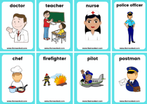 Free Jobs And Occupations Flashcards For ESL Kids | Games4esl