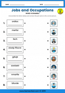 Jobs And Occupations Worksheets | Games4esl