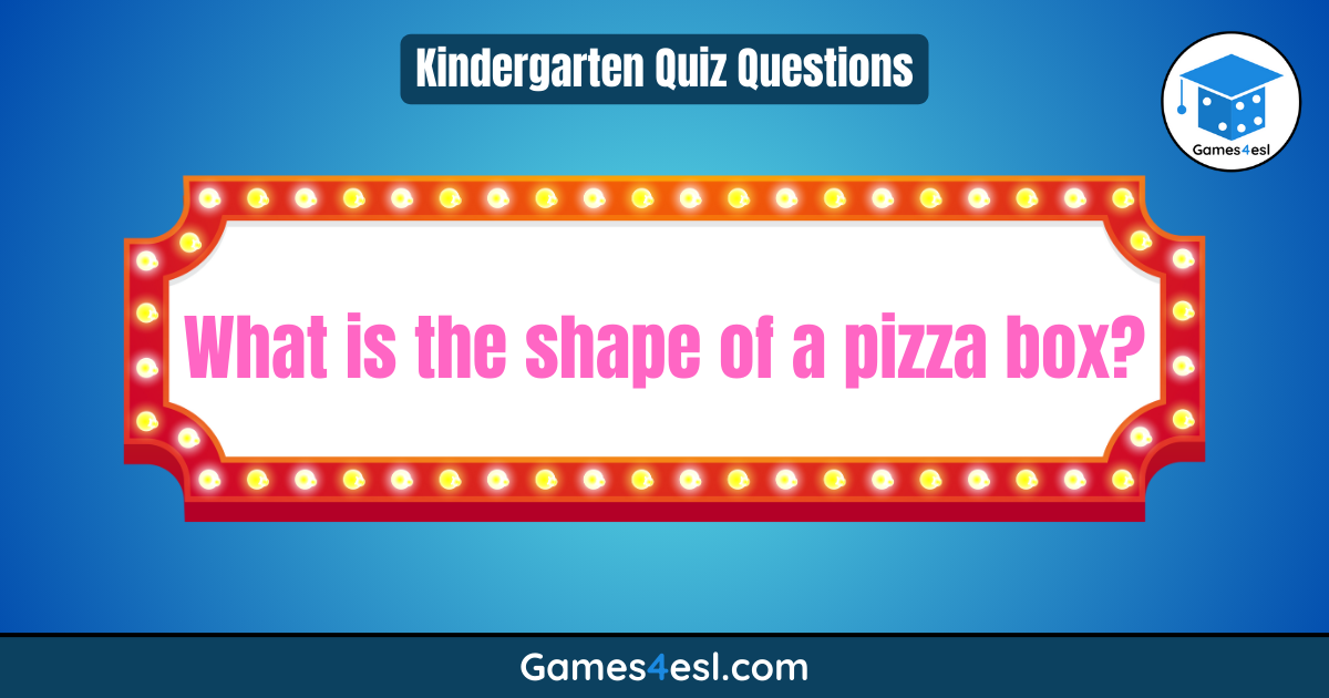 75 Fun And Easy Trivia Questions For Kindergarten | Games4esl