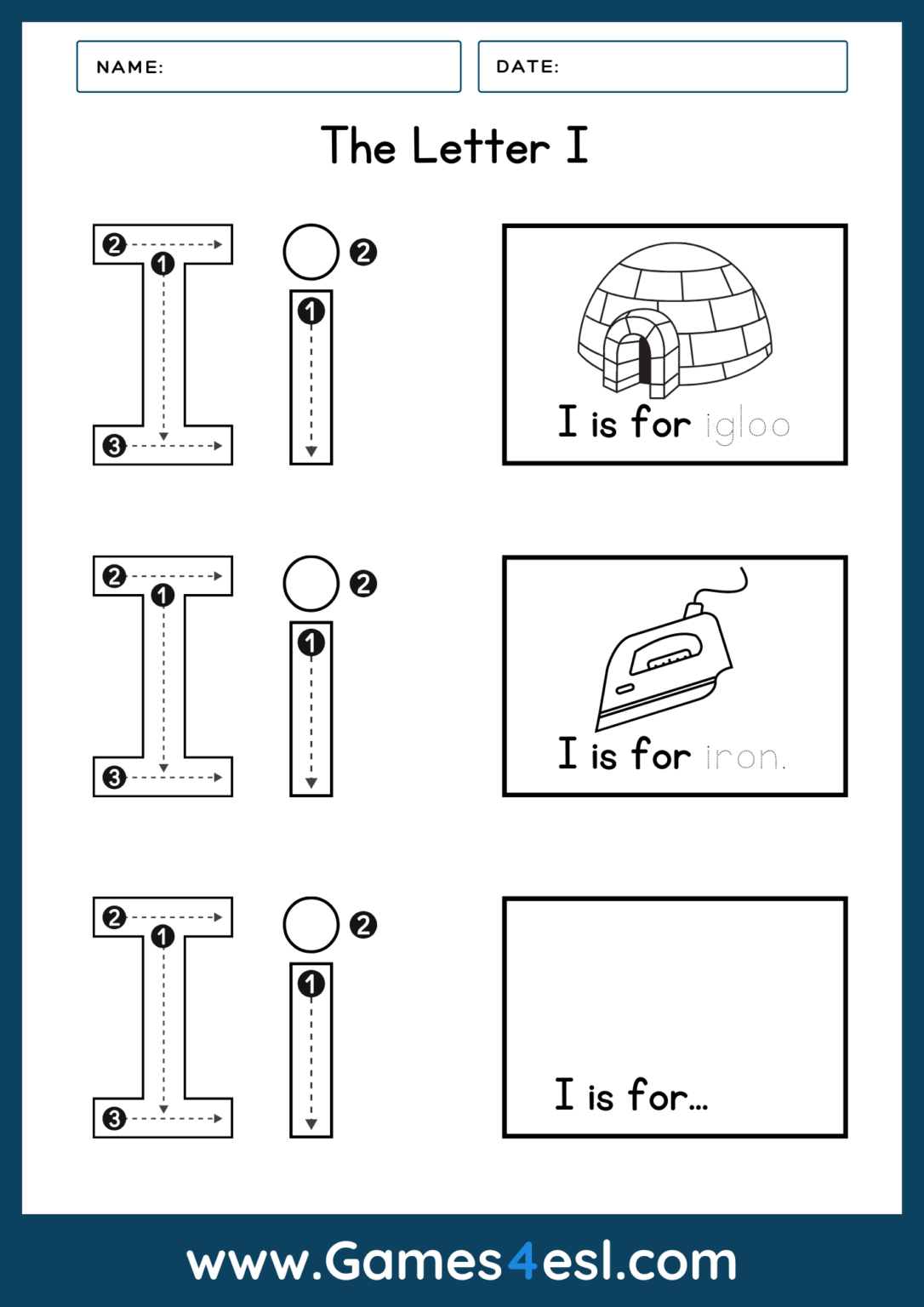 100+ FREE Alphabet Worksheets - Letters A To Z | Games4esl