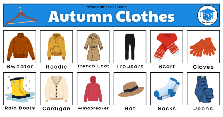 Extensive List Of Clothes: Names Of Clothes In English With Pictures ...