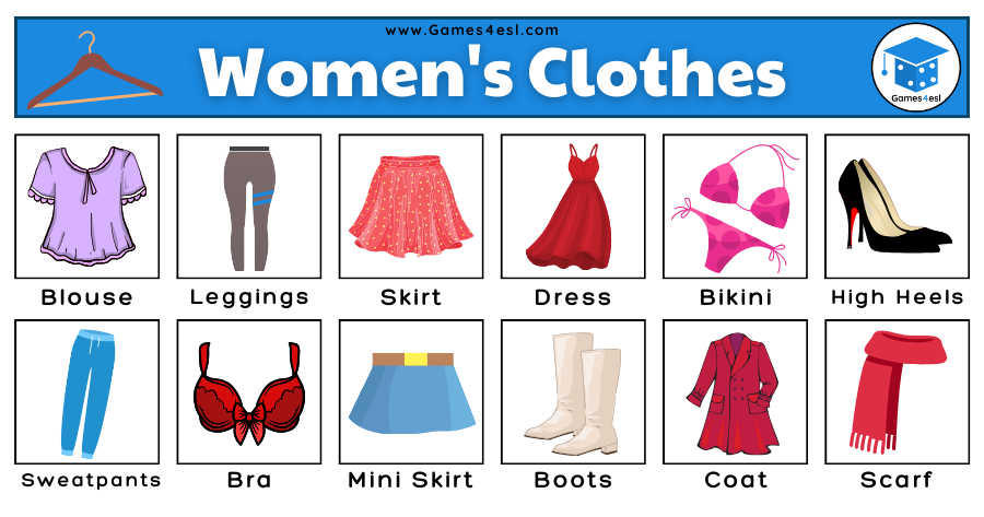 Extensive List Of Clothes: Names Of Clothes In English With Pictures ...