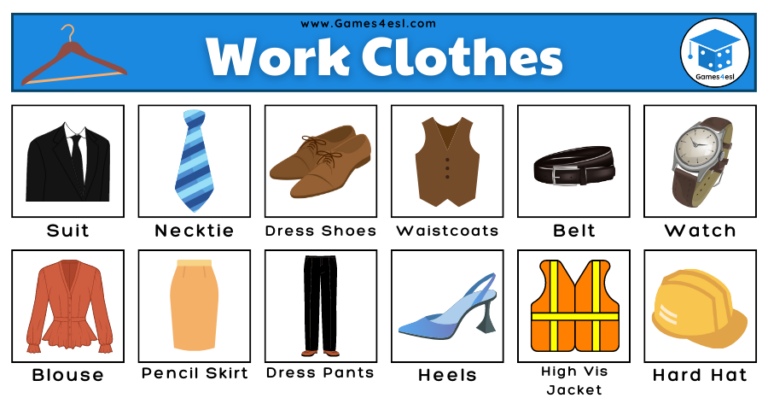 Extensive List Of Clothes: Names Of Clothes In English With Pictures ...