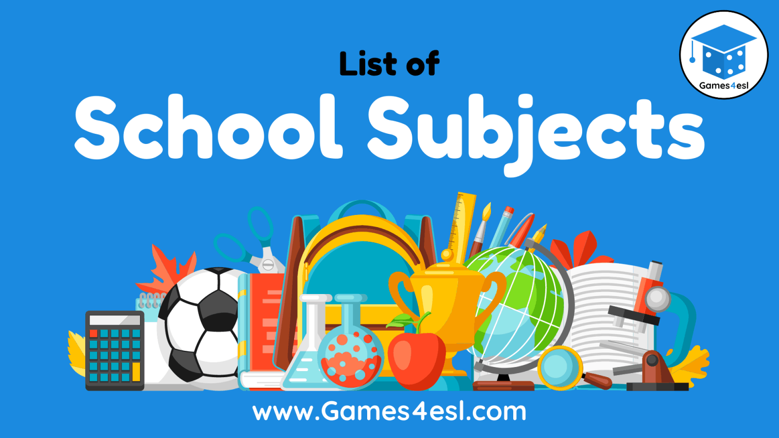 List Of School Subjects | Games4esl