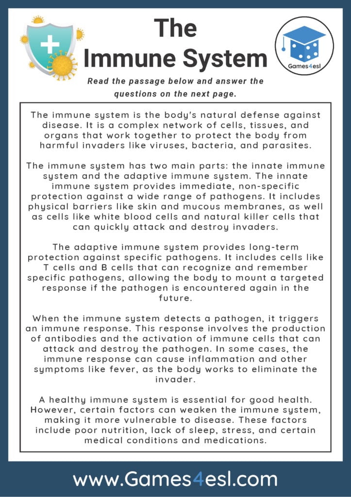 Free Reading Comprehension Worksheets For Middle School Students ...