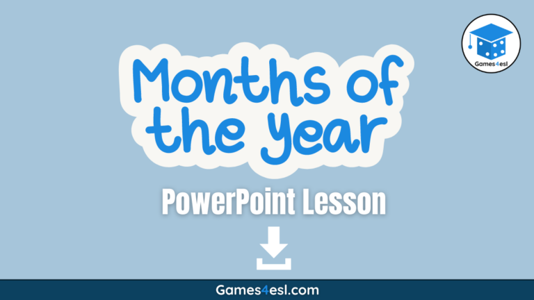 Free Months Of The Year PowerPoint | Games4esl