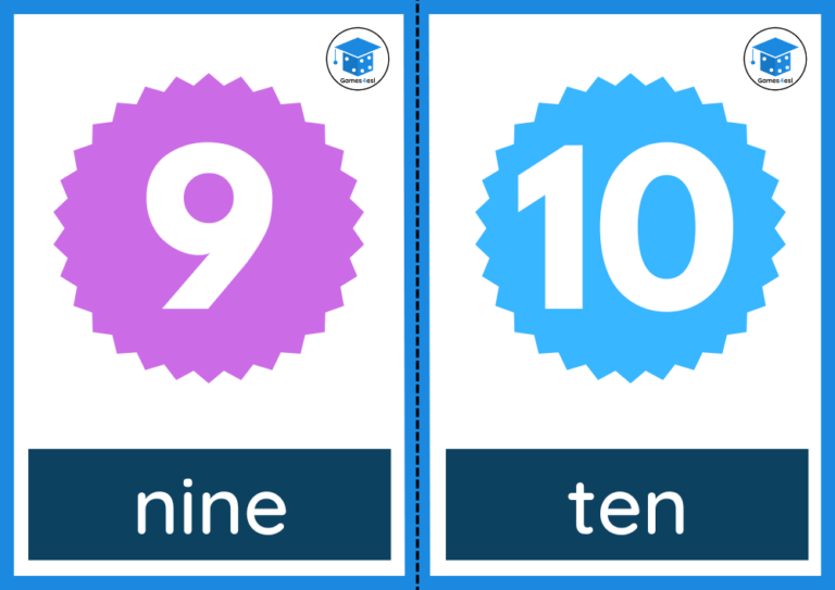 Number Flashcards | Free PDF Flashcards For Teaching Numbers | Games4esl