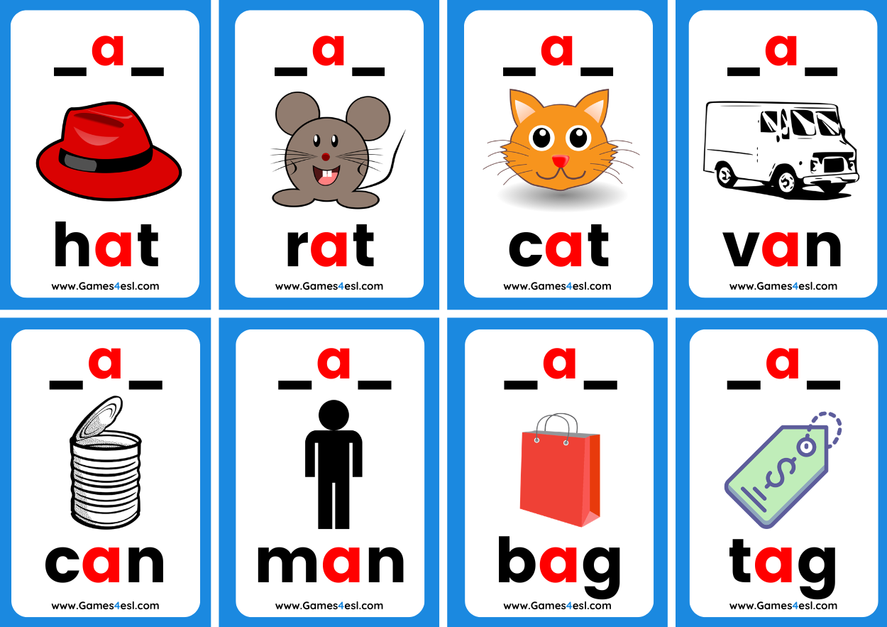 Free Phonics Flashcards For Teaching Kids Letter Sounds | Games4esl