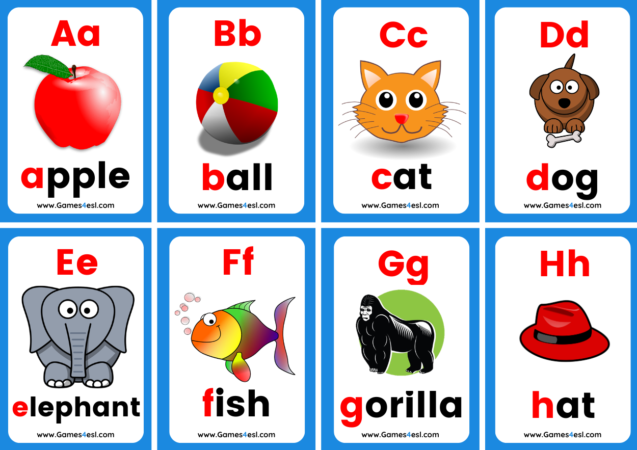 Free Phonics Flashcards For Teaching Kids Letter Sounds | Games4esl