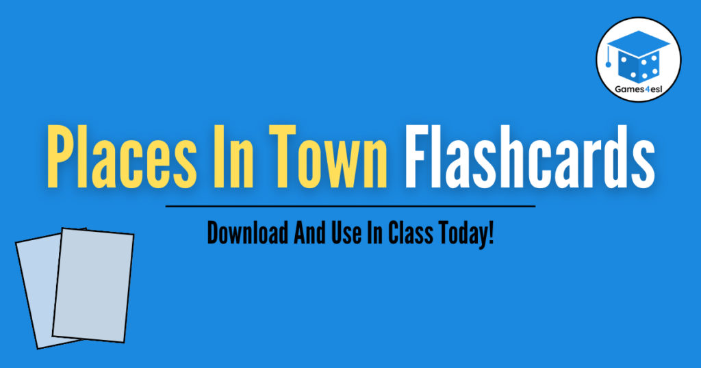 Free Places In Town Flashcards | Games4esl