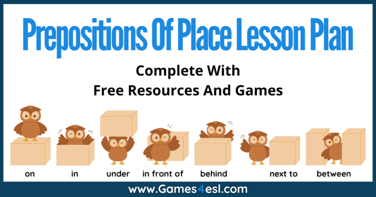 Prepositions Of Place Lesson Plan For ESL Beginners (With Games ...