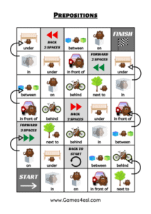 Prepositions Of Place Worksheets | Games4esl