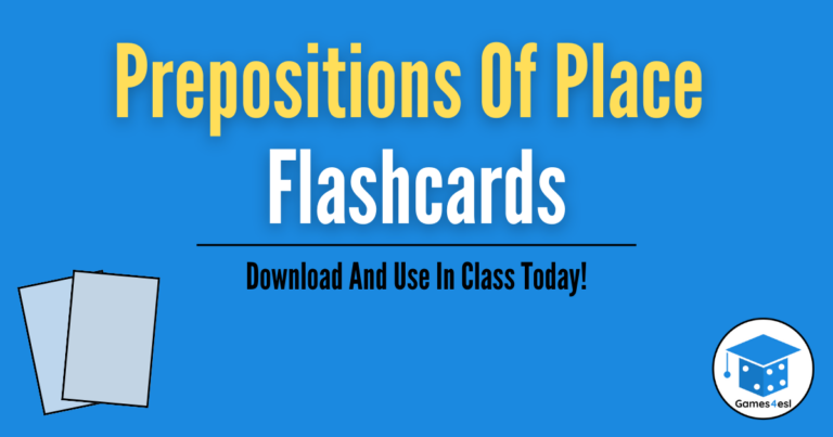 Free Prepositions Of Place Flashcards | Games4esl