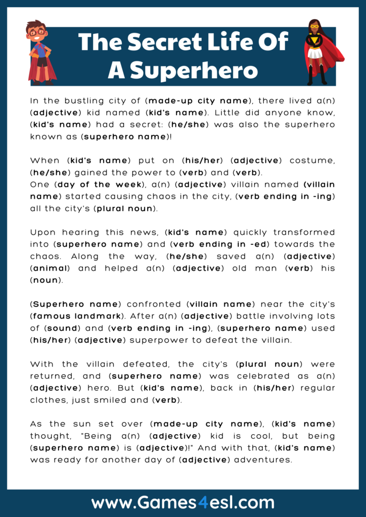 Printable Mad Libs | Unleash Your Students' Creativity With These ...