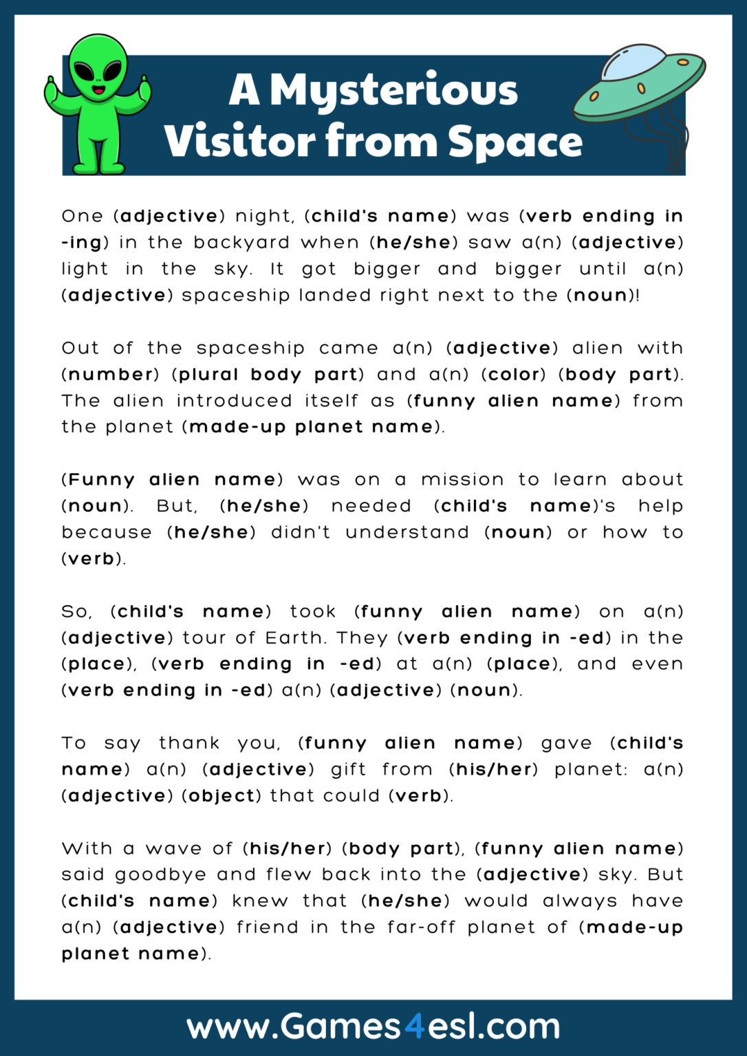 Printable Mad Libs | Unleash Your Students' Creativity With These ...
