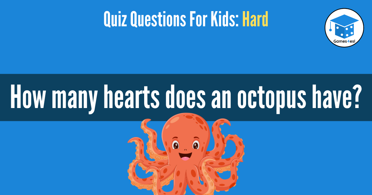 75 Fun Quiz Questions For Kids | Games4esl