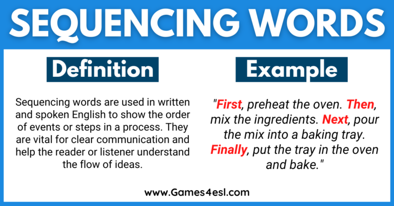Master English Sequencing Words: Useful Guide With Lists, Examples, And ...