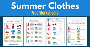 Free Printable Summer Clothes Worksheets For ESL Kids | Games4esl