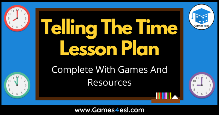 Fun Telling The Time Lesson Plan For Kids | Games4esl
