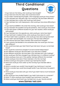 Third Conditional Examples | Sentences And Questions | Games4esl