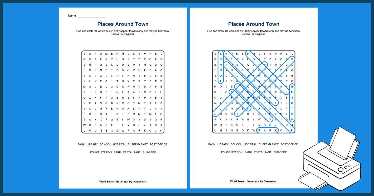 Word Search Generator | Games4esl