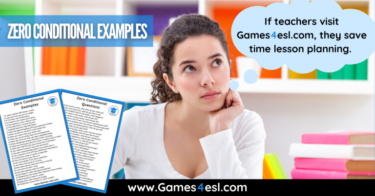 Zero Conditional Example Sentences And Questions | Games4esl