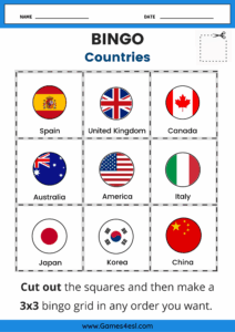 Countries And Nationalities Worksheets – Free PDFs For ESL Lessons ...