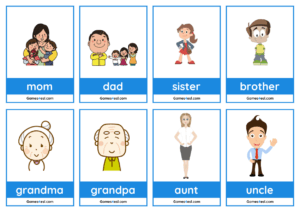 Free Family Flashcards For Teaching Members Of The Family In English ...