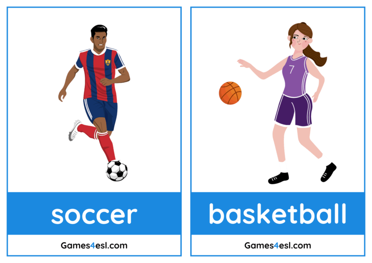 Free Printable Sports Flashcards | Games4esl