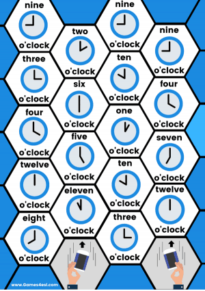 Free Telling The Time Worksheets | Games4esl