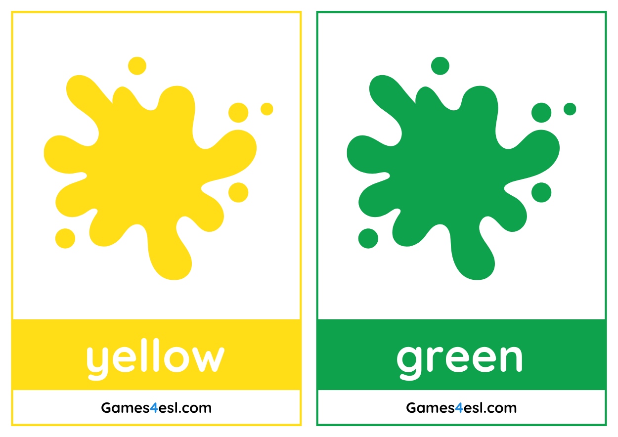 Free Basic Colors Flashcards For Kids | Games4esl